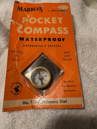 Rare,Marbles Brass Pocket compass Waterproof white Face | eBay