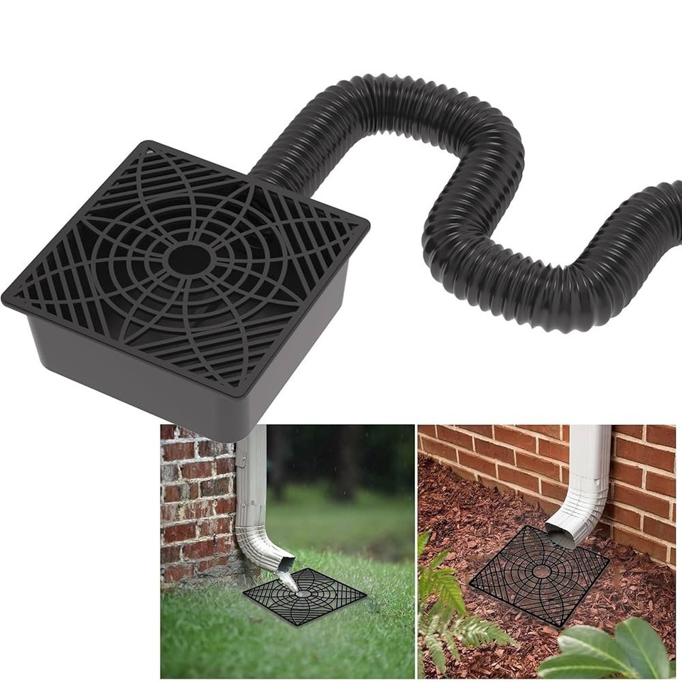 Rain Gutter Downspout Extensions Flexible, Catch Basin Downspout, down ...