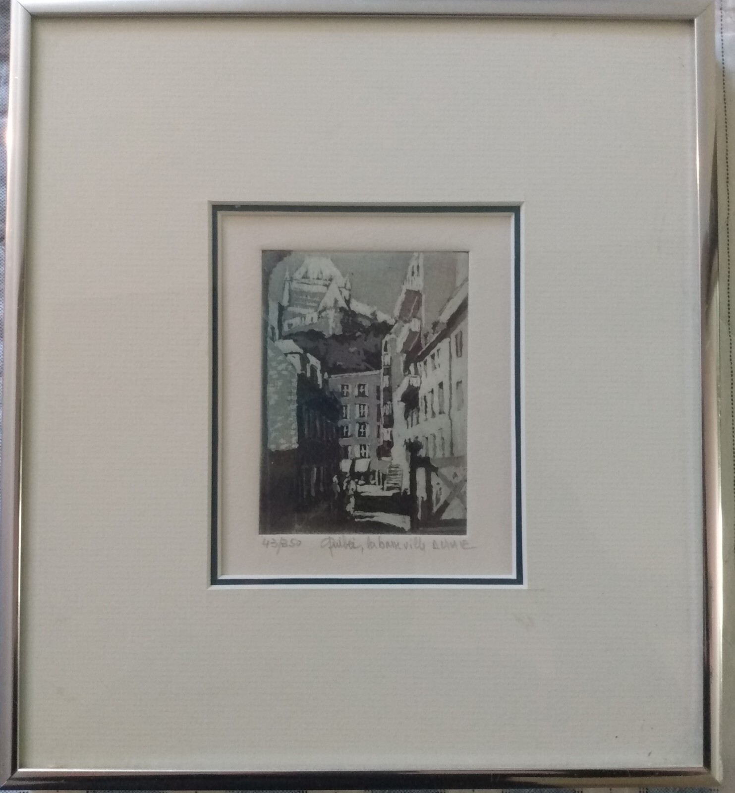 Signed Lithograph/City Street Scene/Framed/#43 Of 350/Professionally ...