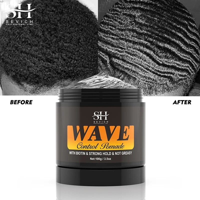 7pcs/Set Wave Pomade Kit 360 Deep Waves Control Strong Hold Wavy Hair ...