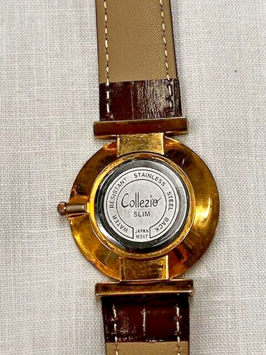 Very Rare Collezio Slim Mens Watch 33 mm Gold Face Jeweled Bevel ...