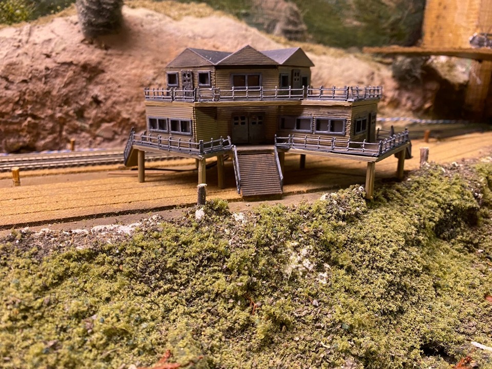 Assembled Scale Model River Rafting Outpost T, Z, N, HO, S, & O Scales ...