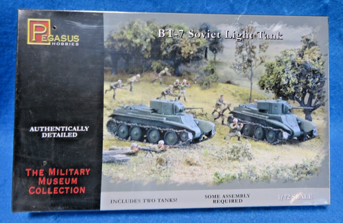Pegasus 7673 WWII Soviet BT-7 Tank Set of Two 1/72 Scale Plastic Model ...