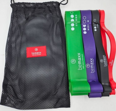 BEMAXX Fitnessband Pull Up Resistance Band, Klimmzughilfe 4er Set ...