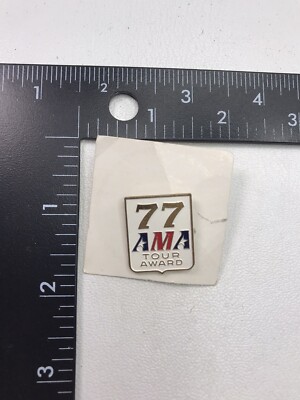 Vintage 1977 77 AMA TOUR AWARD Motorcycle Pinback Pin Advertising T018 ...