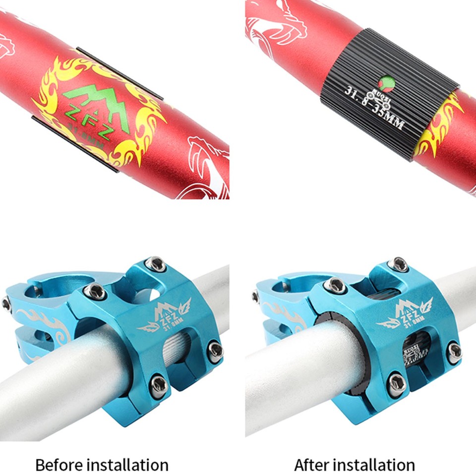 HANDLEBAR SHIM Convert Small Bar To Fit Large Stem High-strength Bike ...