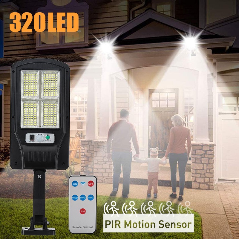 90000LM Solar Lights Outdoor 320LED Solar Powered Motion Light Sensor ...