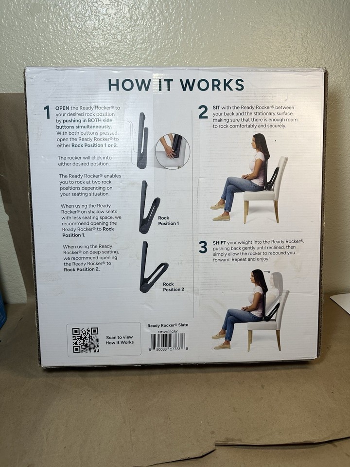 Ready Rocker Lumbar Support Seat Rocking Device Gray Aluminum/Foam ...