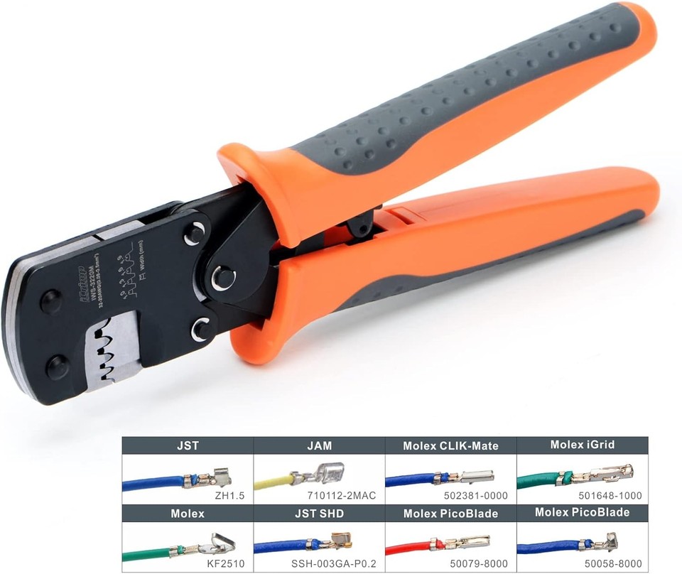 iCrimp IWS-3220M Micro Connector Pin Crimping Tool 0.03-0.52mm² Black ...