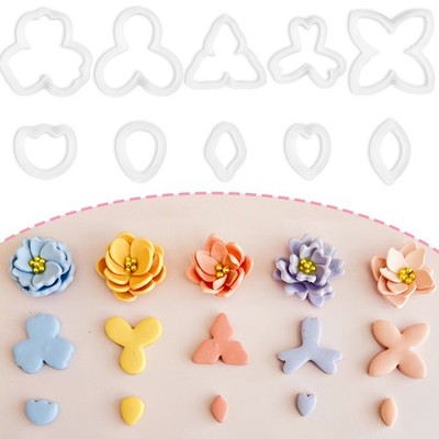 10 Pcs Polymer Clay Cutters 10 Shapes Petal Clay Cutters Beautiful ...