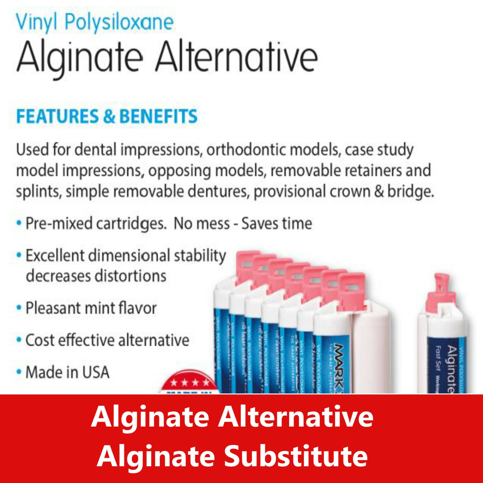 Dental Alginot Mark3 Alginate Substitute Alternative 4 or 8 x 50mL ...