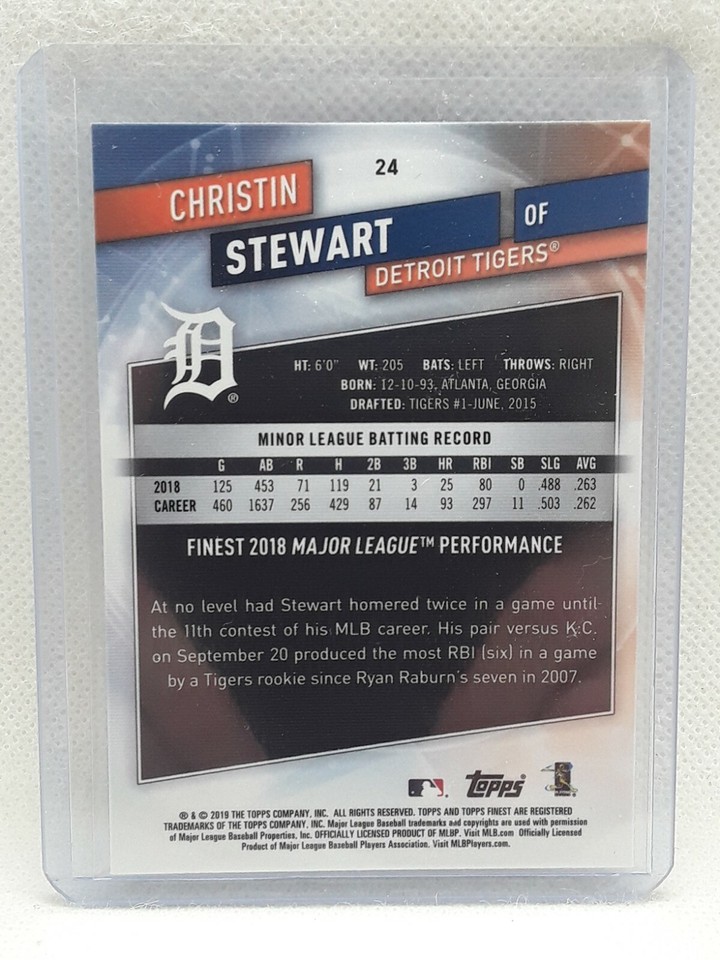 Christin Stewart 2019 Topps Finest Baseball - #24 RC - Detroit Tigers ...