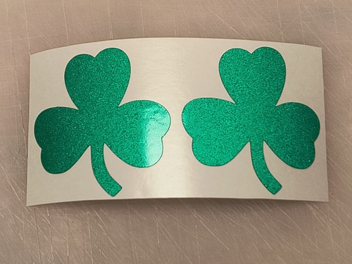 pair 3-inch REFLECTIVE SHAMROCK Vinyl Decals | Stickers | Hard Hat ...
