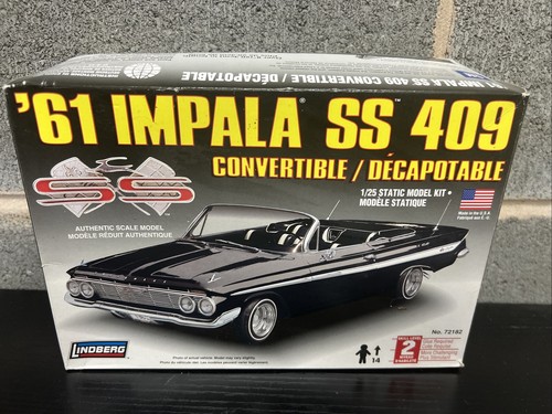 Lindberg Model Car '61 Impala SS 409 Convertible 1:25 BLACK New Opened ...