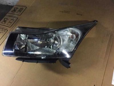 DRIVER LEFT HEADLIGHT W/CHROME BEZEL ON TURN SIGNAL BULB FITS 11-12 ...