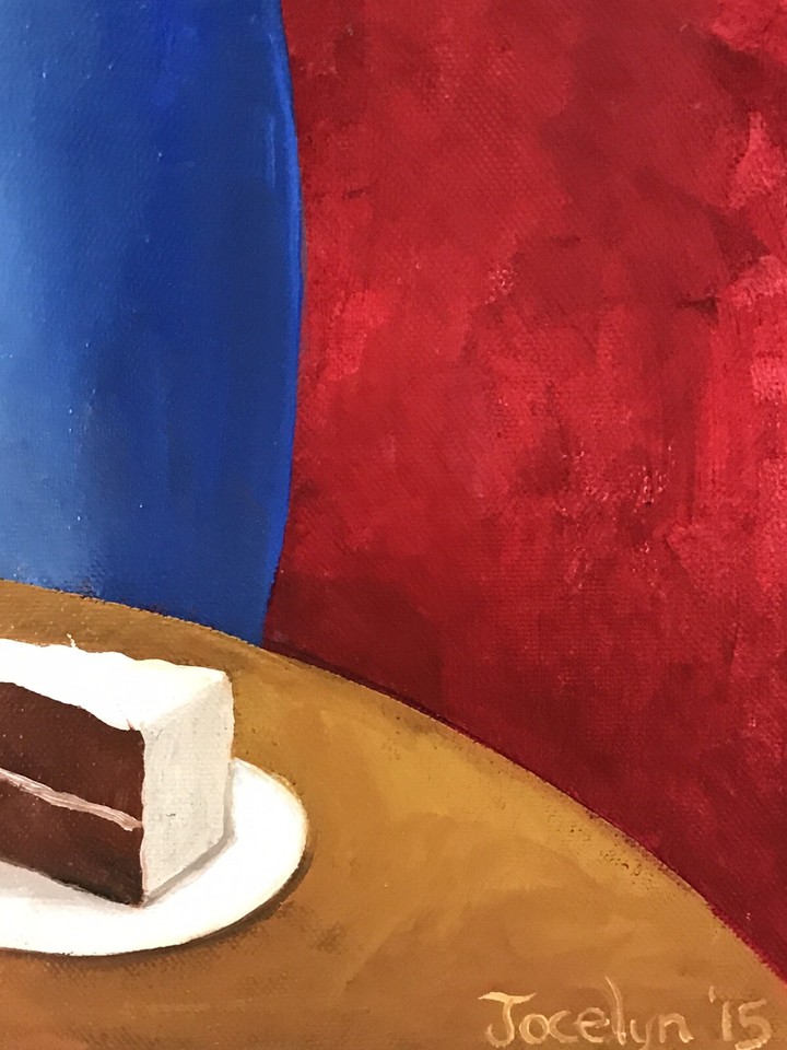 Art Original Oil Painting Birthday Girl With Cat 24 In X 18 In Jocelyn ...