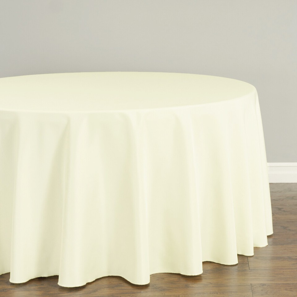 LinenTablecloth 108 in. Round Polyester Tablecloths, 33 Colors! | eBay