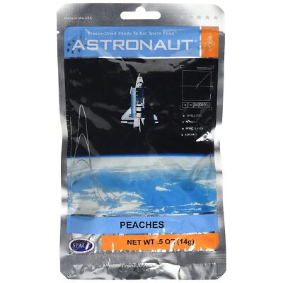 Astronaut Peaches Freeze Dried NASA Space Food Fruit Snack Novelty Gift ...