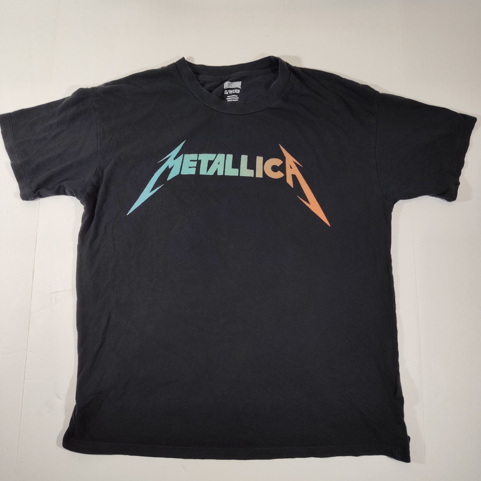 Metallica Blue Orange Logo Black Band T-Shirt Tailgat… - Gem
