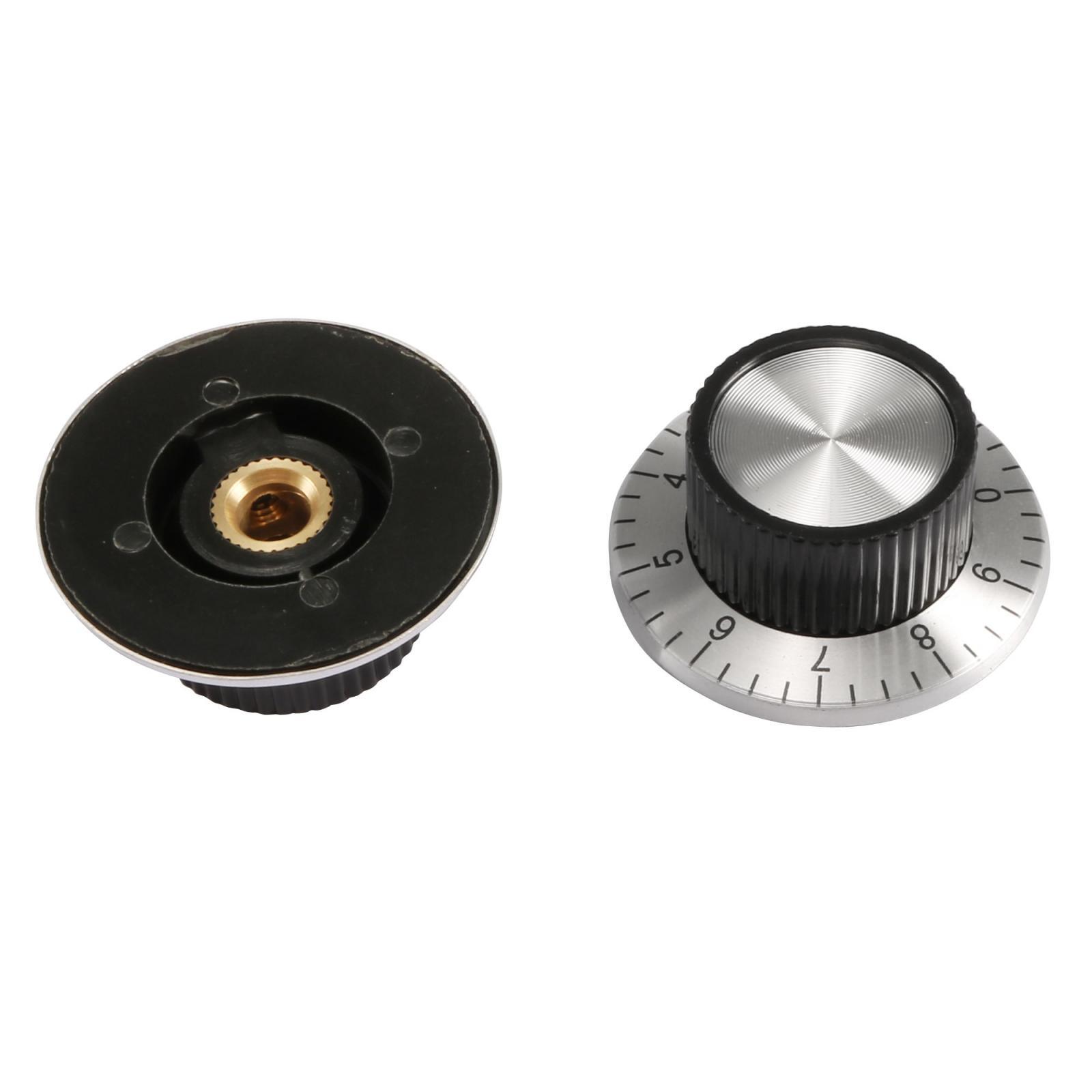 2 Pcs 24mm Top Dia Potentiometer Control Volume Digital Knob Cap 37mm x ...