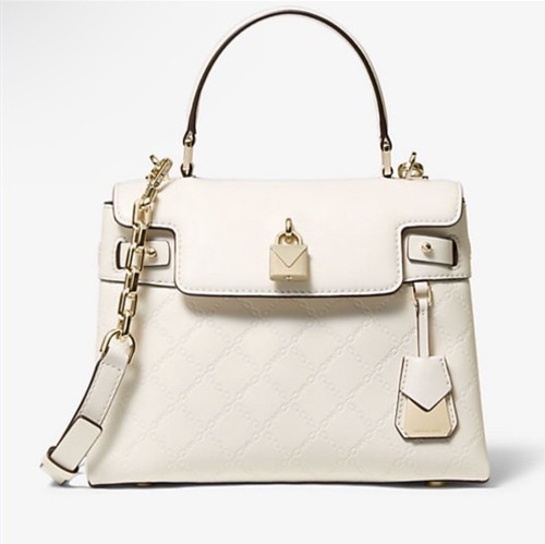 Brand new Michael Kors Gramercy Ladies Acorn Leather Satchel Bag light ...