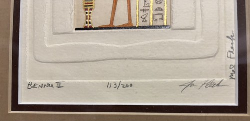 Mel & Jan Fleck Egyptian Art Framed & Signed & Numbered Bennu II | eBay