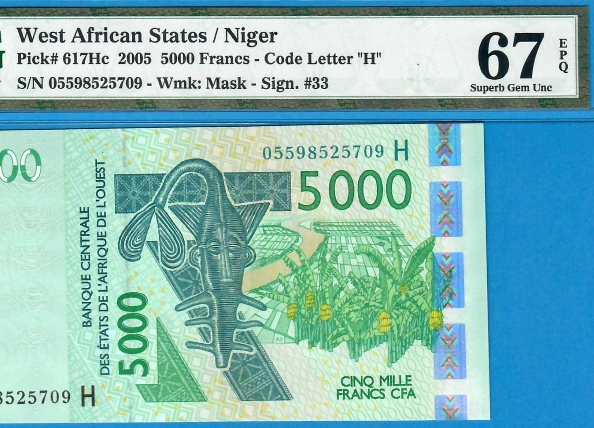 Niger Currency Code Niger West African States 500 Francs 1970 Used