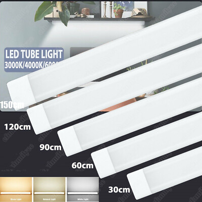1FT 2FT 3FT 4FT 5FT LED Strip Light Batten Tube Light Ceiling Garage ...