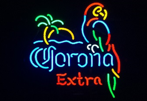 Corona Extra Parrot Palm Tree Beer 20"x16" Neon Sign Lamp Light Night ...