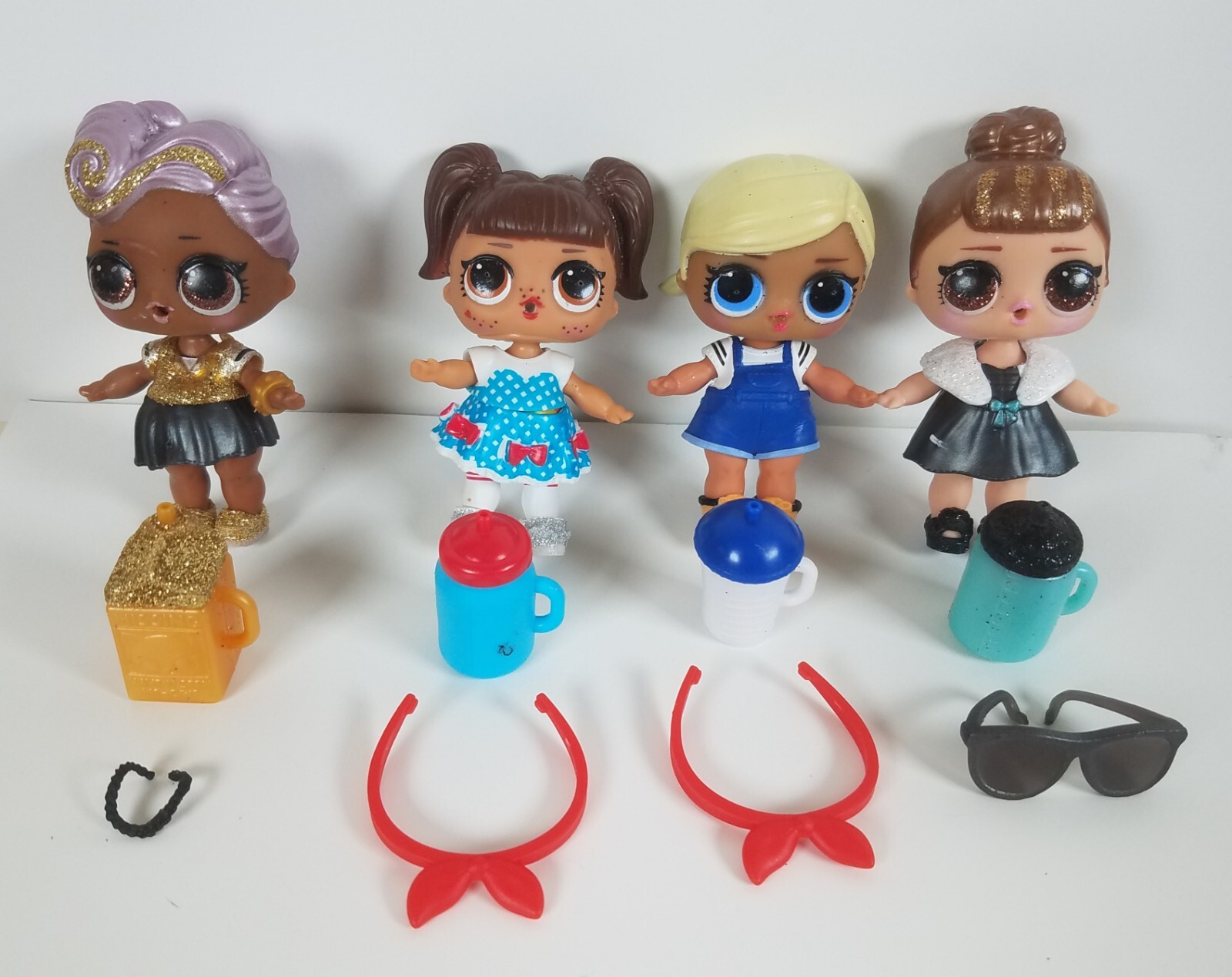 LOT OF 4 LOL Surprise Doll GLITTER IT BABY DJ KANSAS SHORTY | eBay