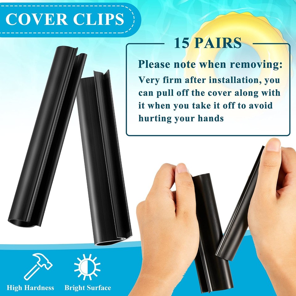 30 Pcs 4.7 Inch Pool Cover Clips for Above Ground Plasti Pool Cover ...