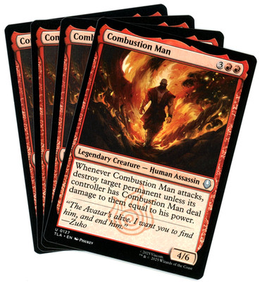 x4 Combustion Man - 0127 - Avatar: The Last Airbender TLA - MTG - NM/M ...