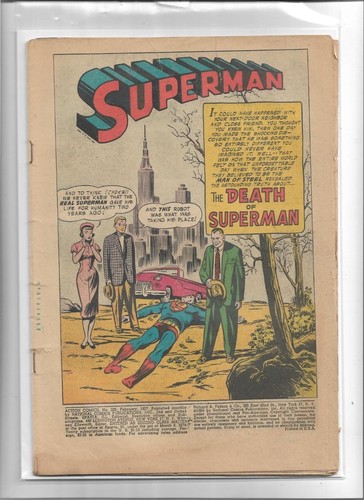 ACTION COMICS #225 1957 COVERLESS 7768 SUPERMAN | eBay