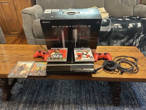 playstation 3 console bundle used 40 Gig Everything Included +4 Games ...