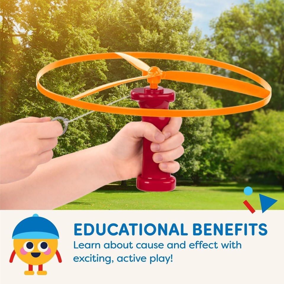 Battat – Flying Disc Toy – 2 Launchers & 4 Discs – Helicopter Playset ...