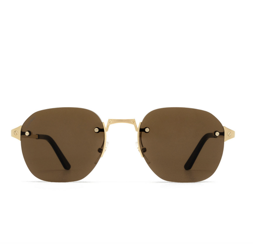 CARTIER CT0459S-006 GOLD BROWN for sale online | eBay