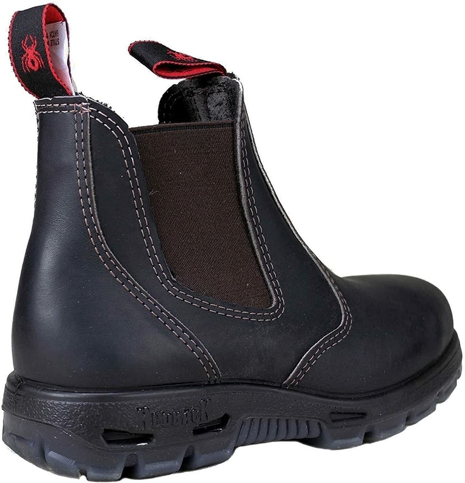 Redback Bobcat Claret Oil Kip USBOK Elastic Sided Steel Toe Safety Work ...