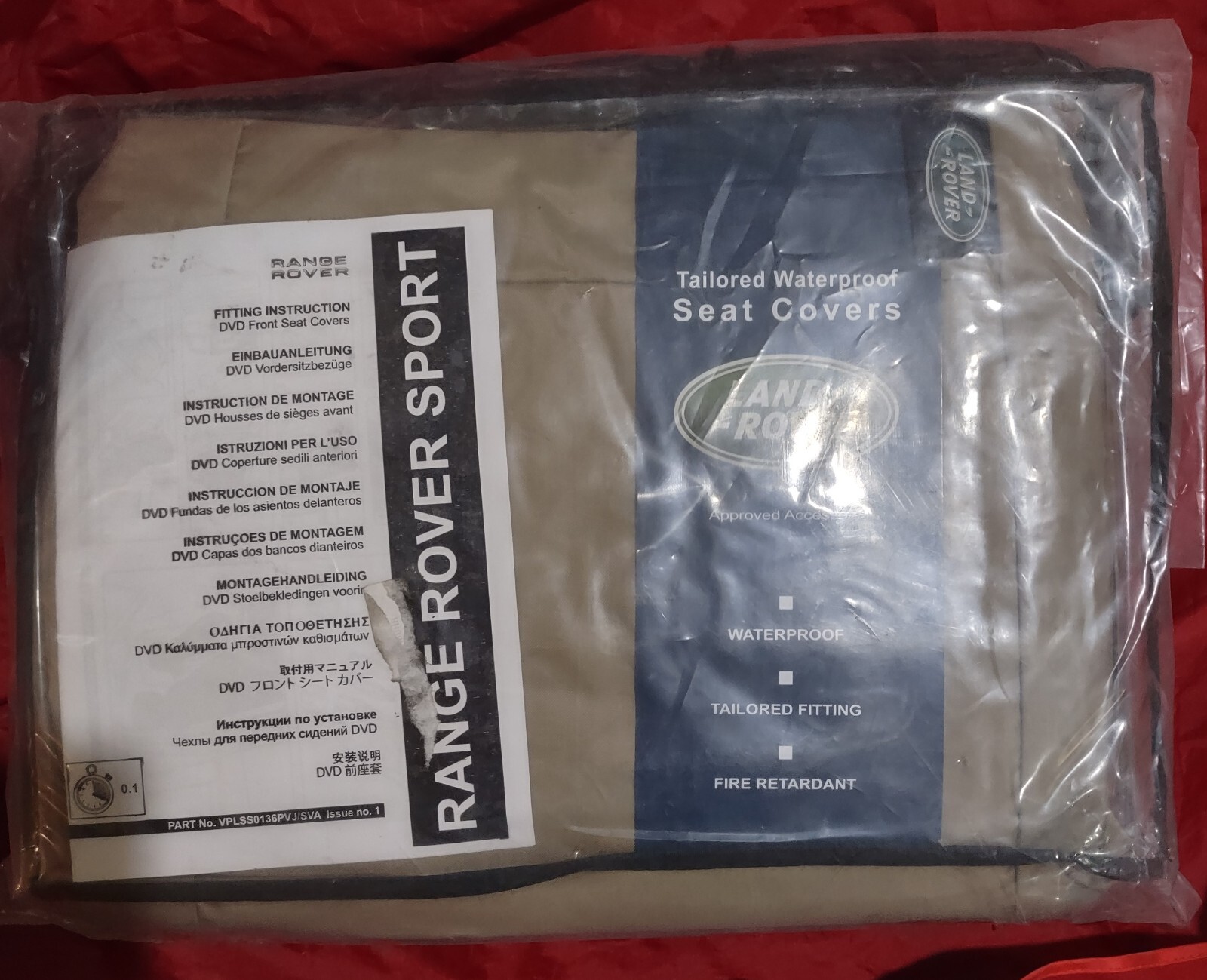 Range Rover Sport OEM L320 2012-2013 Front Sand Waterproof Seat Covers ...