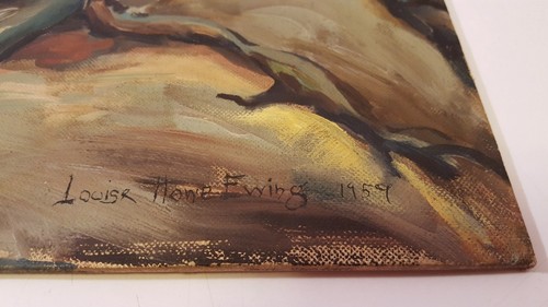 LOUISE HOWE EWING ORIGINAL PAINTING 20x30 GREETING CARD ILLUSTRATOR ...