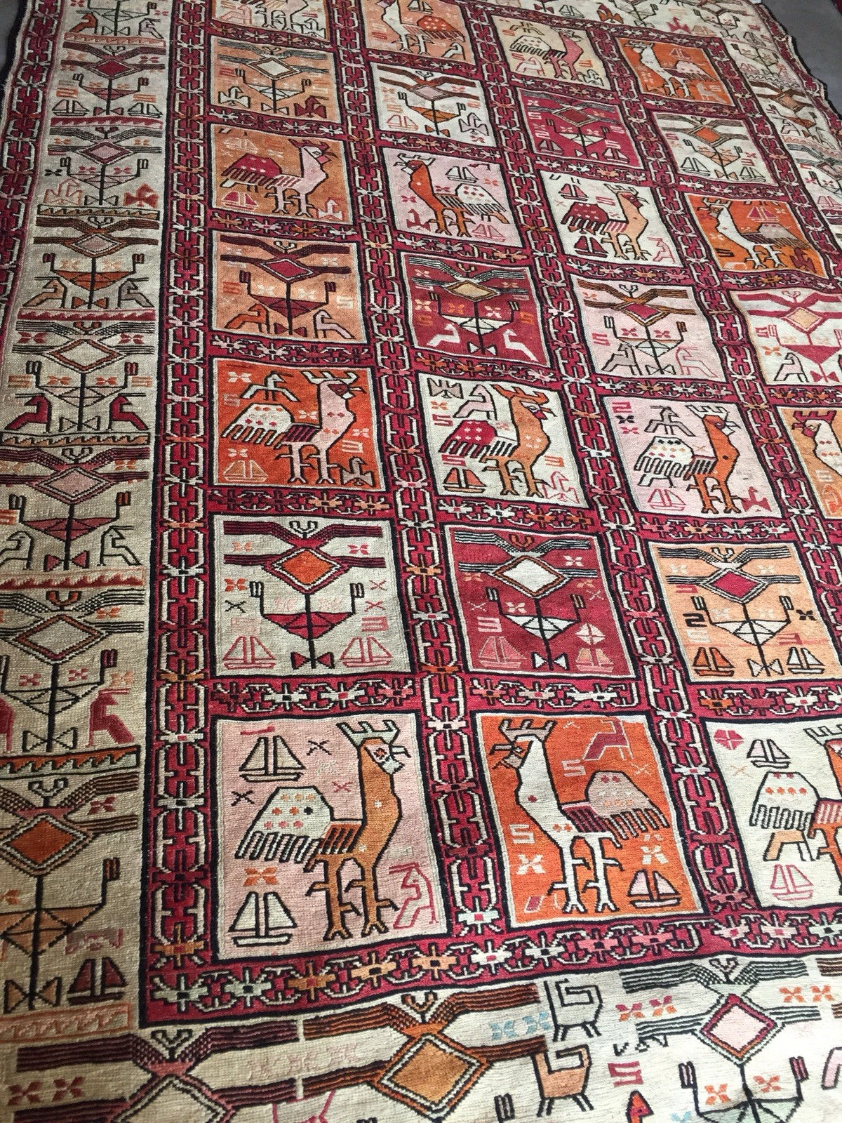 4x6 FT Handmade Turkish Kilim Soumak Flat Weave Needlepoint Rug Silk ...