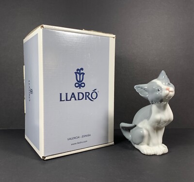 Lladro EXPECTANT CAT "Feed Me" Figurine #5113 Porcelain Mint in ...