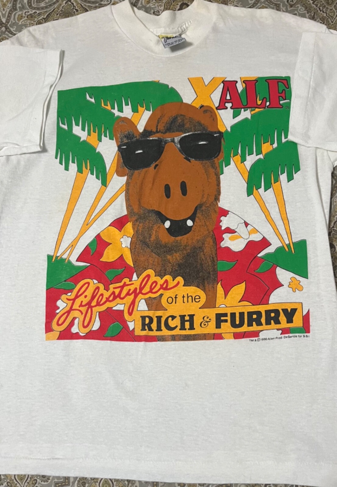 80s Vintage Alf Cartoon Show Rich & Furry Shirt - Gem