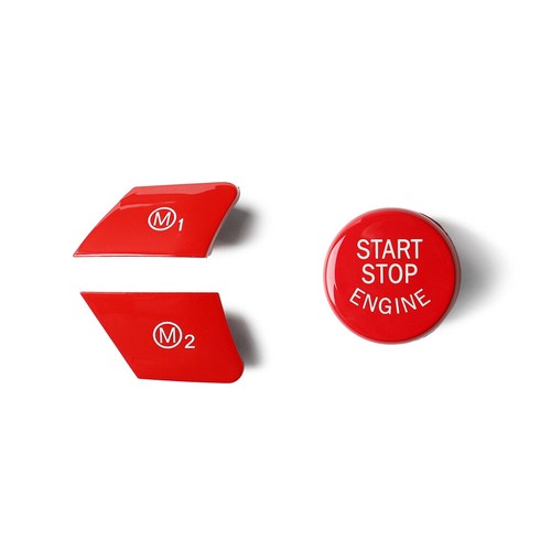 Gloss Red M1 M2 & Start Buttons Set For BMW M2 M3 M4 F80 F30 F82 F83 ...