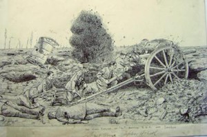 WORLD WAR 1 "L" NERY BATTERY RHA IN ACTION A.H.A INK C1914 ' | eBay