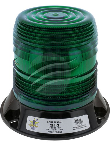 Star LED Green Beacon 9-32V 3 Bolt Polyc Mount 12 Strobe 2 Rotate (281R ...