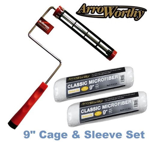 Arroworthy 9" Rollers Frame Medium Pile Microfibre Classic Sleeve Barracuda Set | eBay