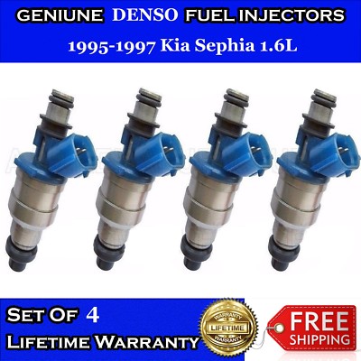 BEST UPGRADE Set Of 4 OEM DENSO Fuel injectors for 1995-1997 Kia Sephia ...
