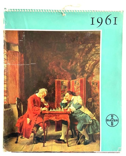 Art Calendar 1961 Farbenwerke Bayer Ag, Edgar Degas, Max Liebermann Art ...