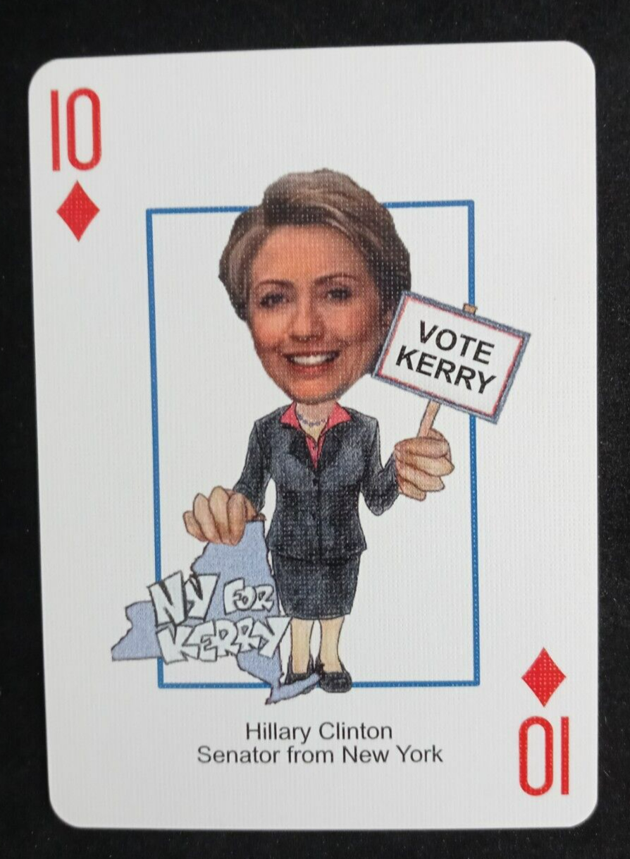 John F. Kerry Presidential Deck Playing Card Hillary Clinton 10 ...