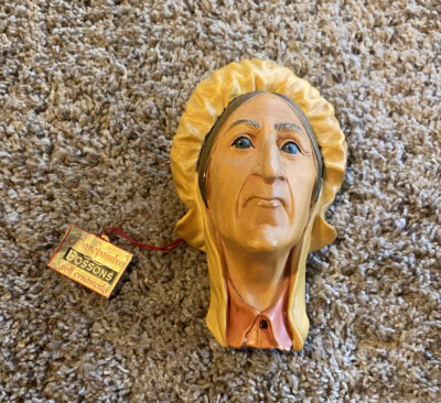 BOSSONS Chalkware head BETSEY TROTWOOD Charles Dickens David ...